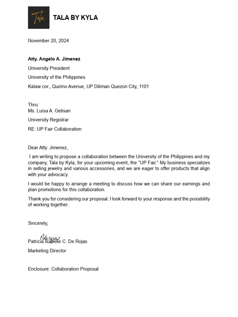 Letter For Collaboration MM 3-5 | PDF