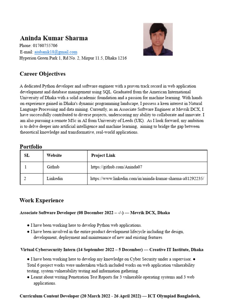 CV (1) | PDF | Computer Security | Security