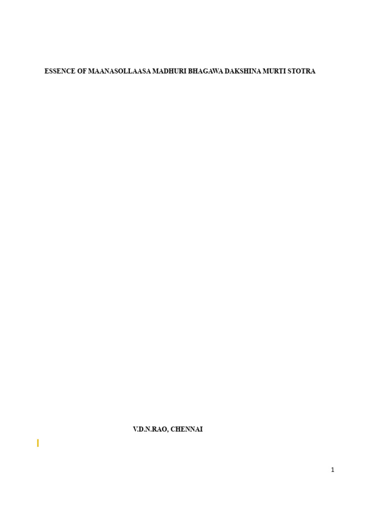 Essence of Manasollasa Maadhuri | PDF | Bhagavad Gita | Ātman (Hinduism)