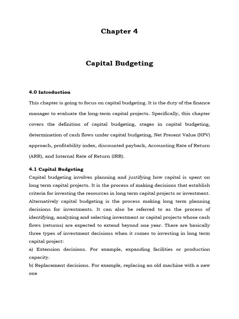 Capital Budgeting Essentials | PDF | Capital Budgeting | Net Present Value