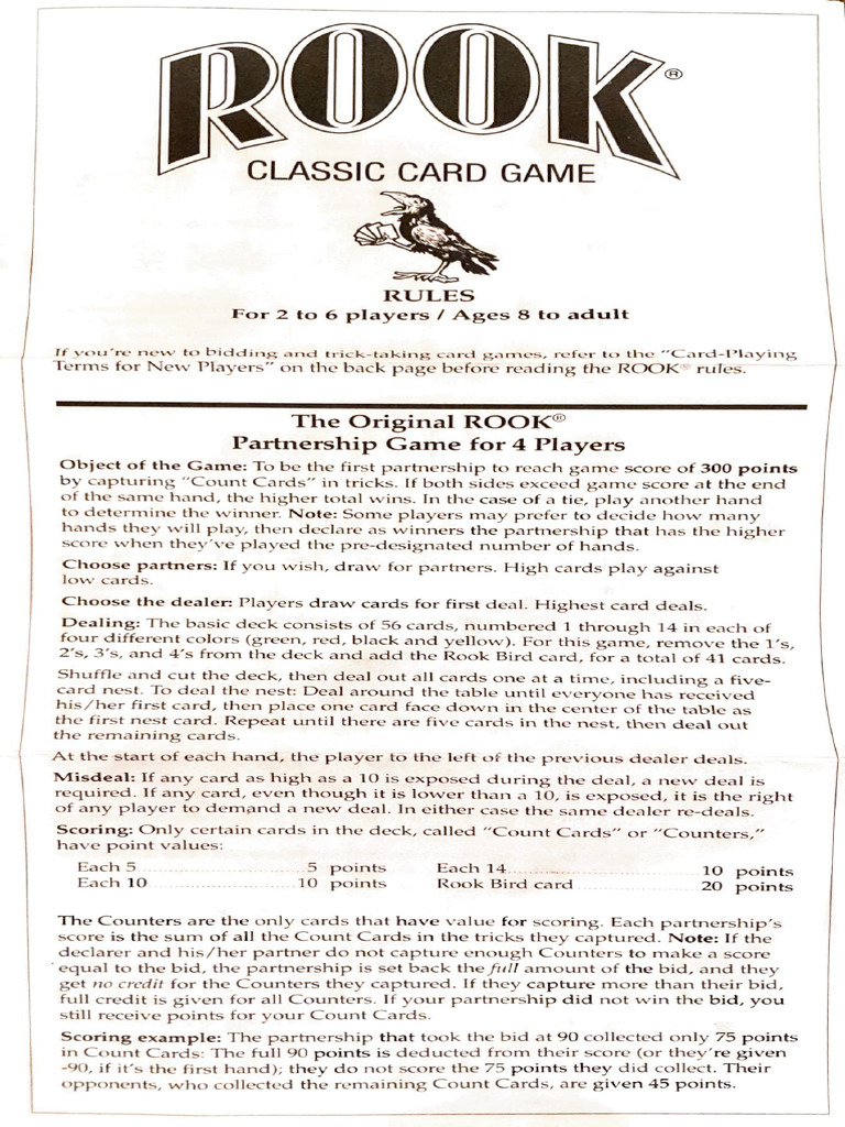 Rook Games | PDF | Sports | Consumer Goods