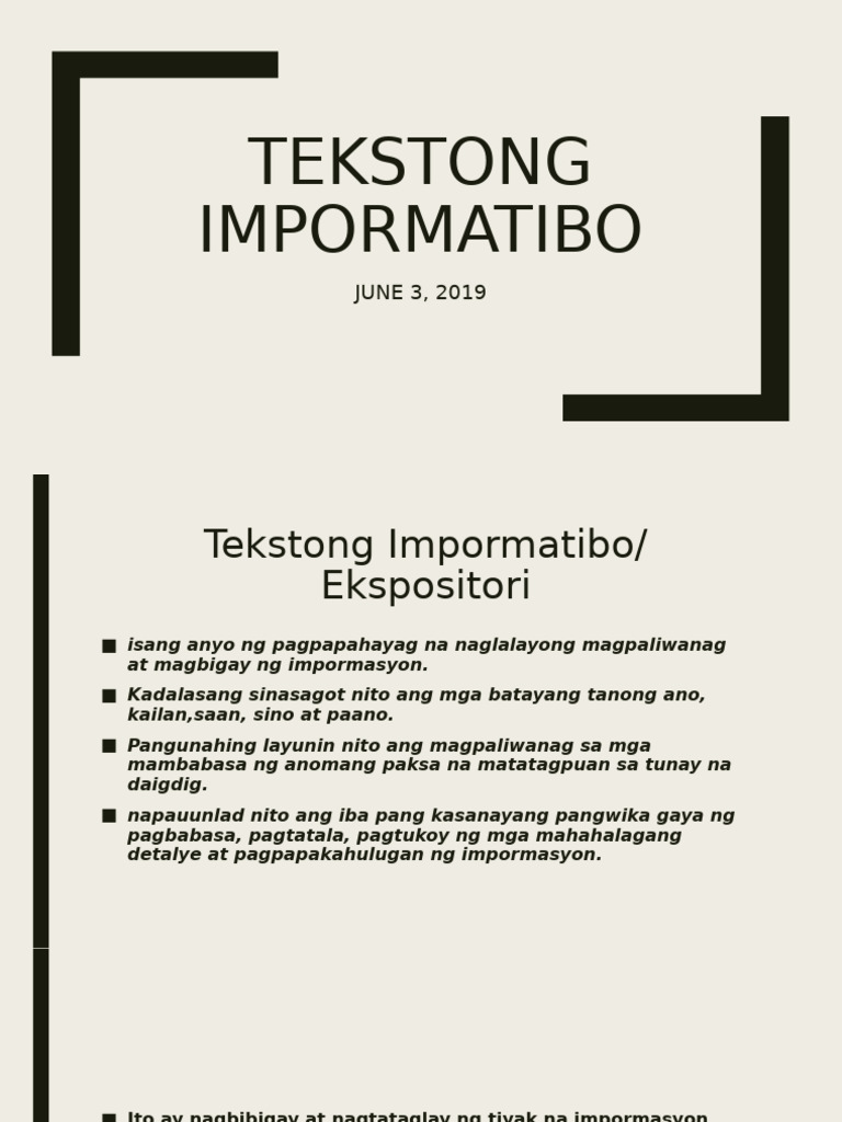 Tekstong Impormatibo | PDF