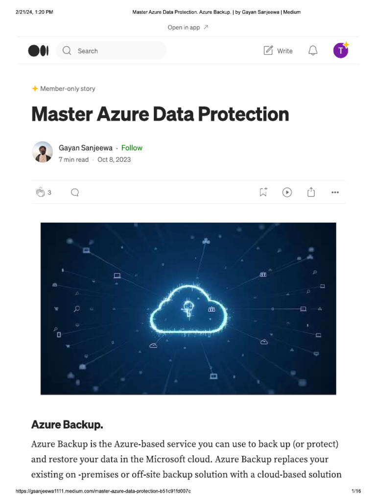 Master Azure Data Protection | PDF