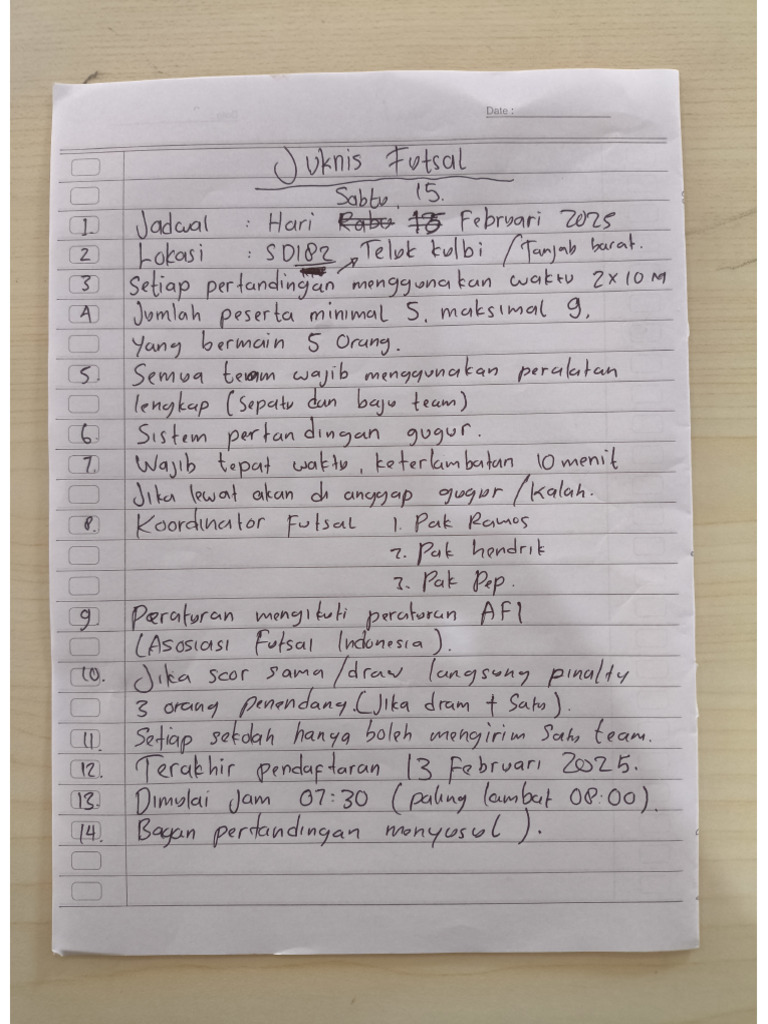 Juknis futsal 2025 o2sn | PDF