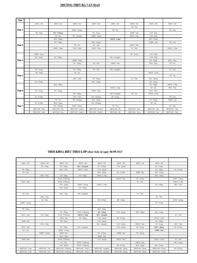 TKB Lop t9 2023 | PDF