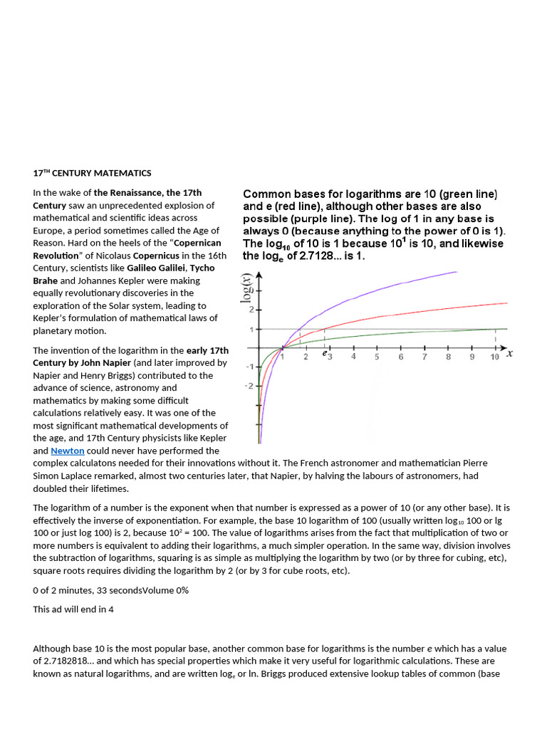 7th and 18th Cetury Mathematics | PDF | Calculus | Mathematics