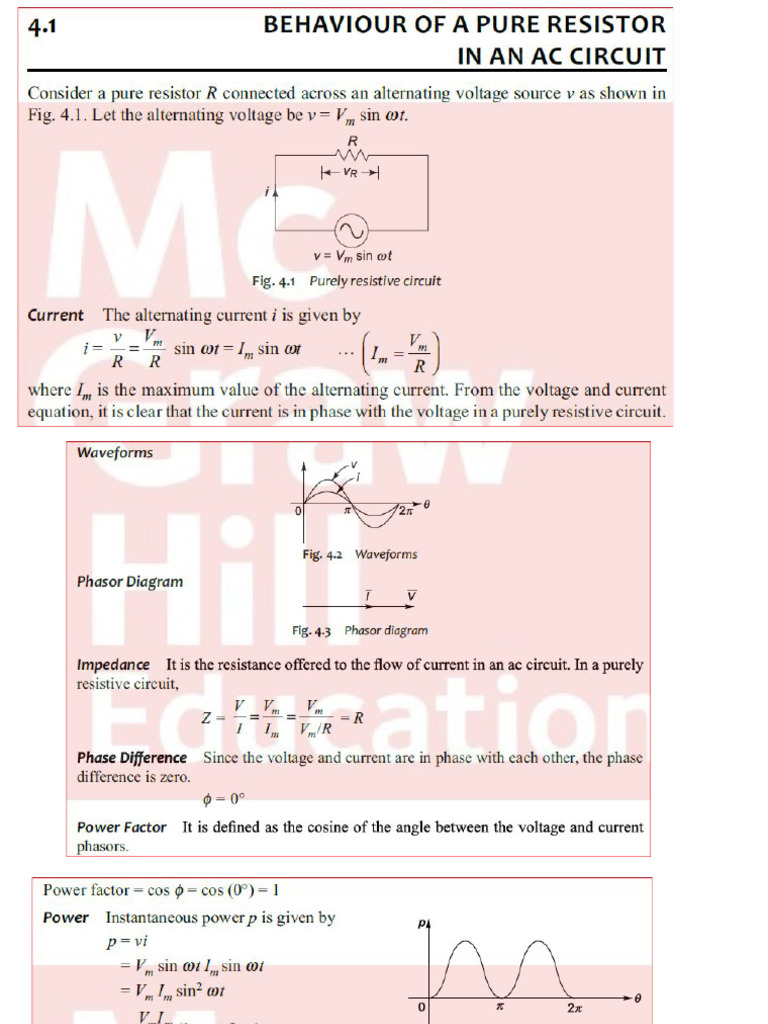 Single Phase AC Circuits | PDF
