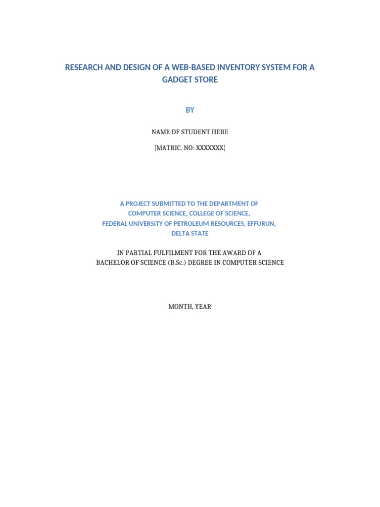 Web-Based Inventory System Design | PDF