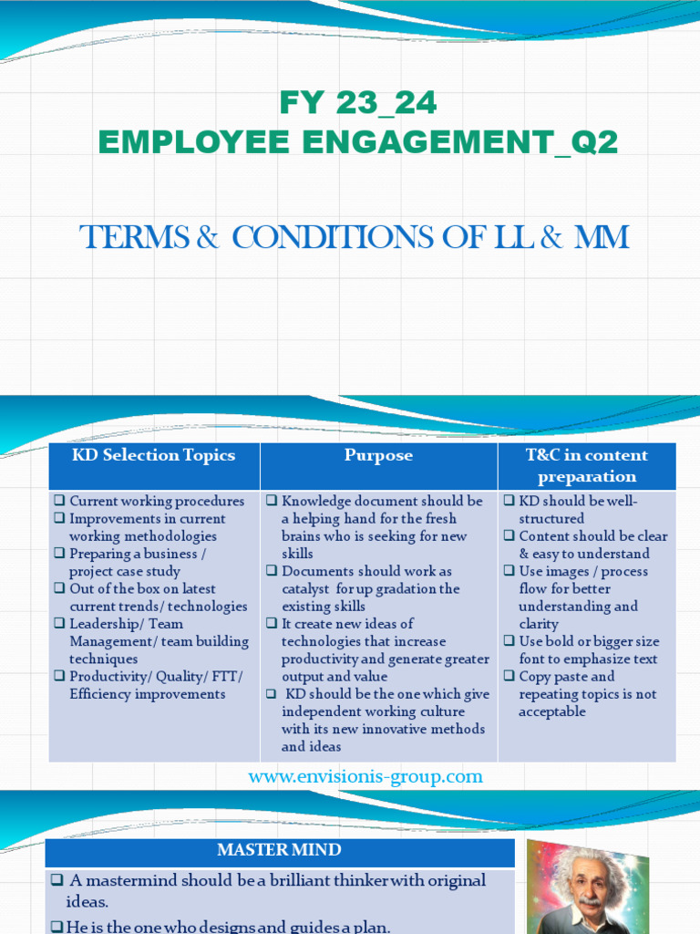 FY 23 - 24 Employee Engagement - Q2: Terms & Conditions of LL & MM | PDF
