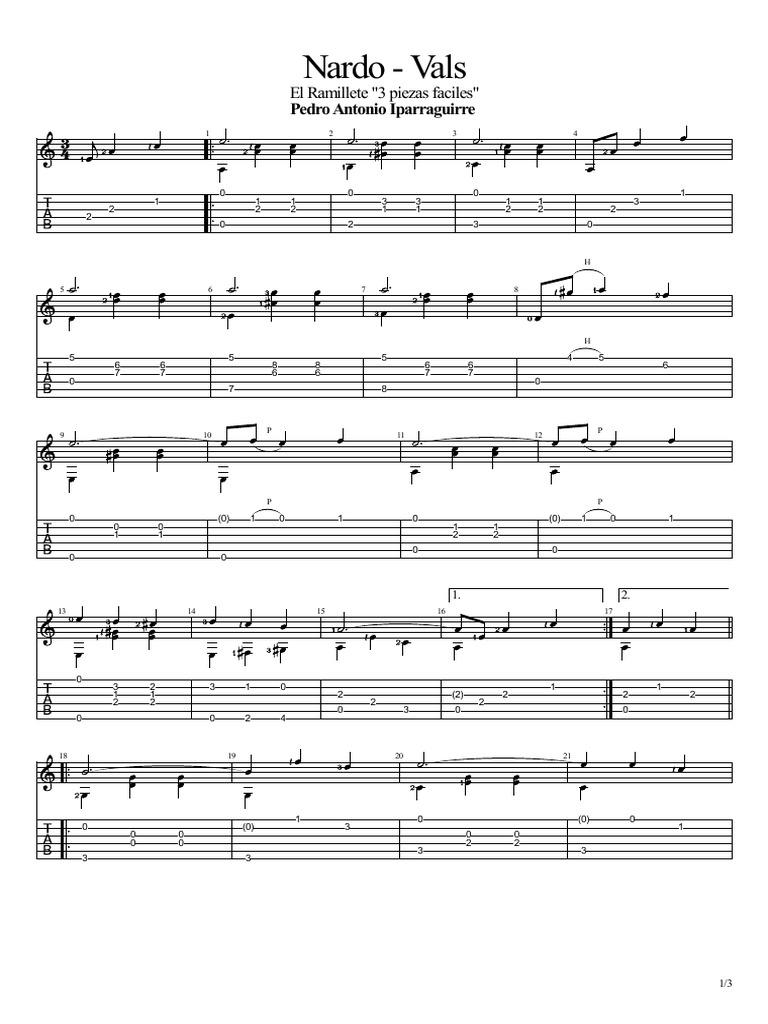 Nardo (Vals) - Pedro Antonio Iparraguirre | PDF
