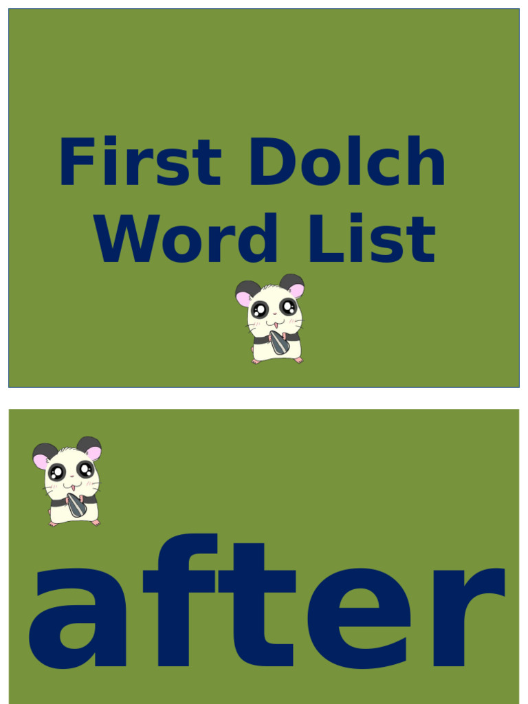 Dolch 1st, 2nd and 3rd | PDF