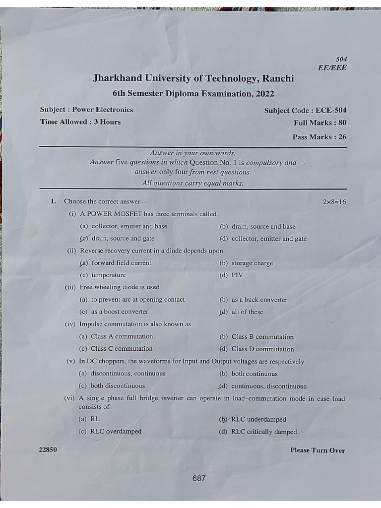 6th Sem Question 2019-22 | PDF