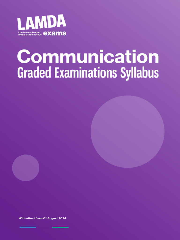 LAMDA Syllabi Communication FINAL | PDF | Learning | Poetry