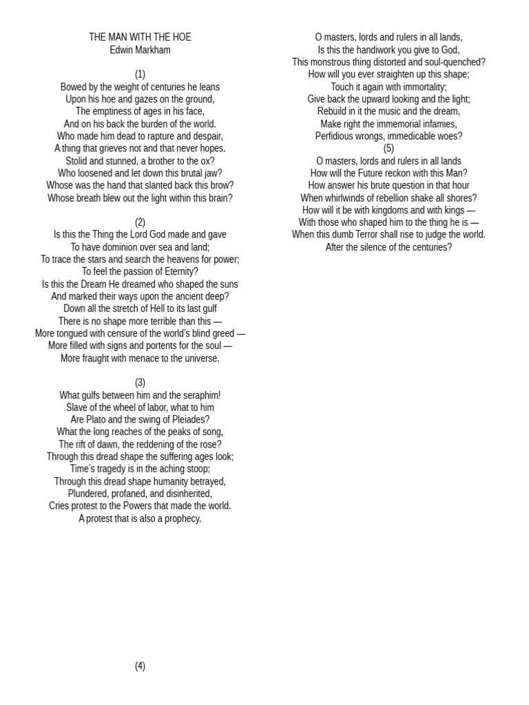 THE-MAN-WITH-THE-HOE | PDF | Mythology | Religious Belief And Doctrine