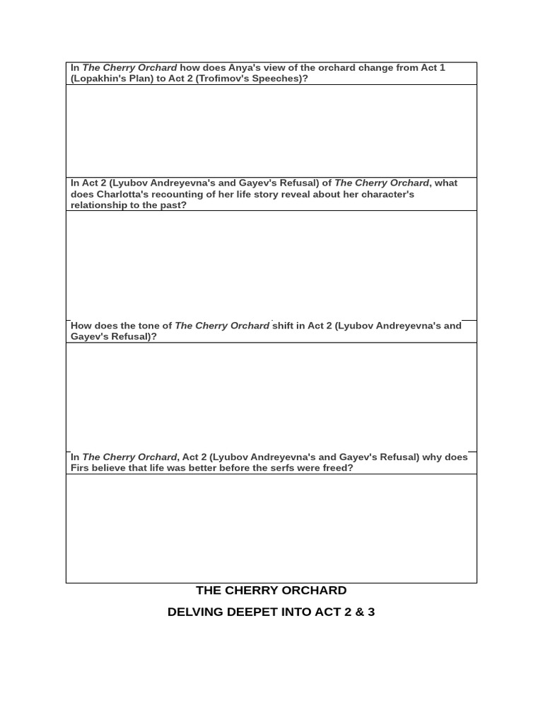 Digging Deeper Into Act 2 & 3 | PDF