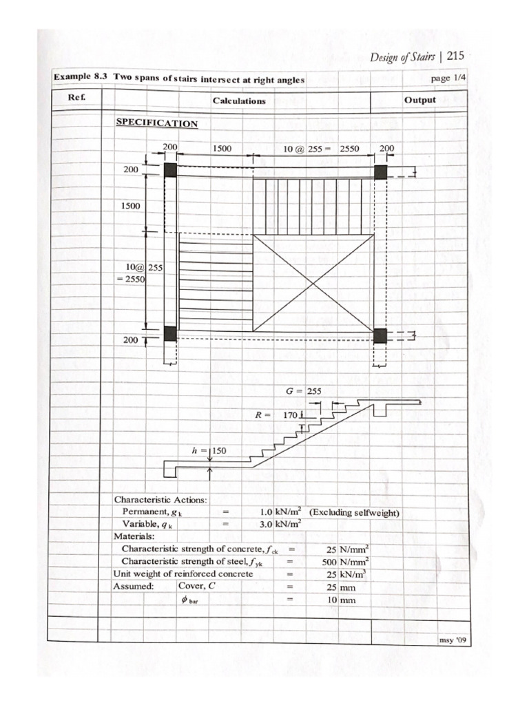 Design of Stairs 215 | PDF