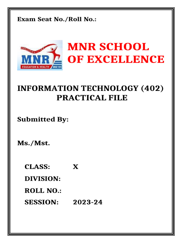 IT Practical File-Updated REVISED | PDF | Databases | Computer Security