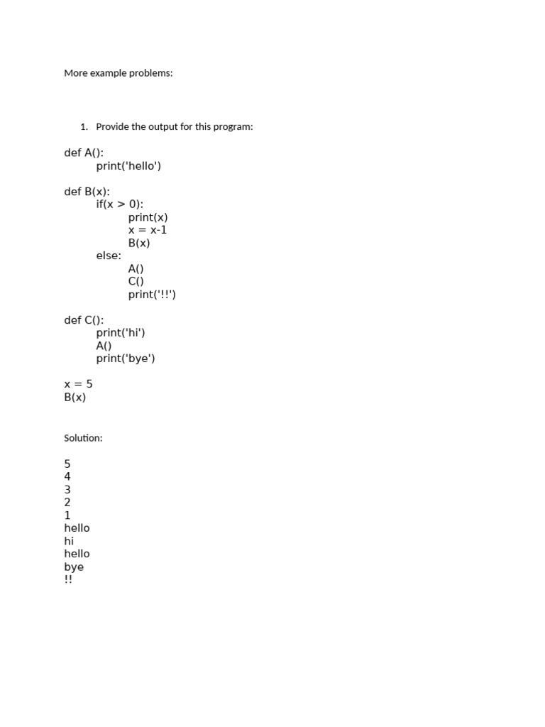 More Practice Problems Exam | PDF | Function (Mathematics) | Algorithms And Data Structures