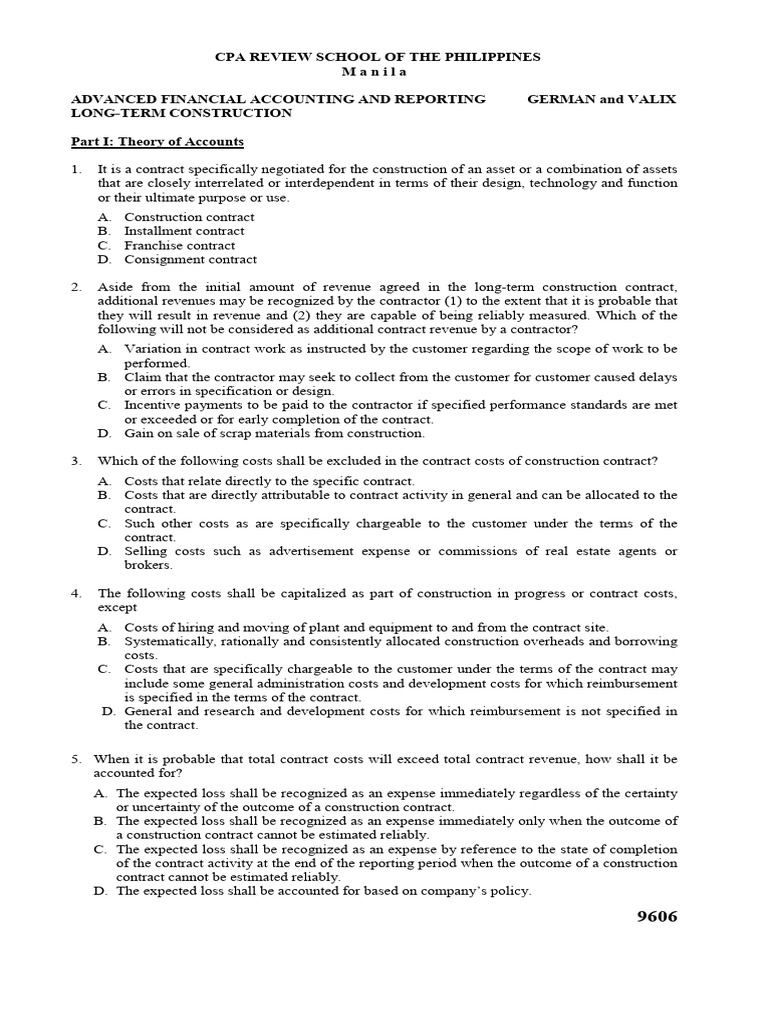 Long-Term Construction Contracts Overview | PDF | Cost | Expense