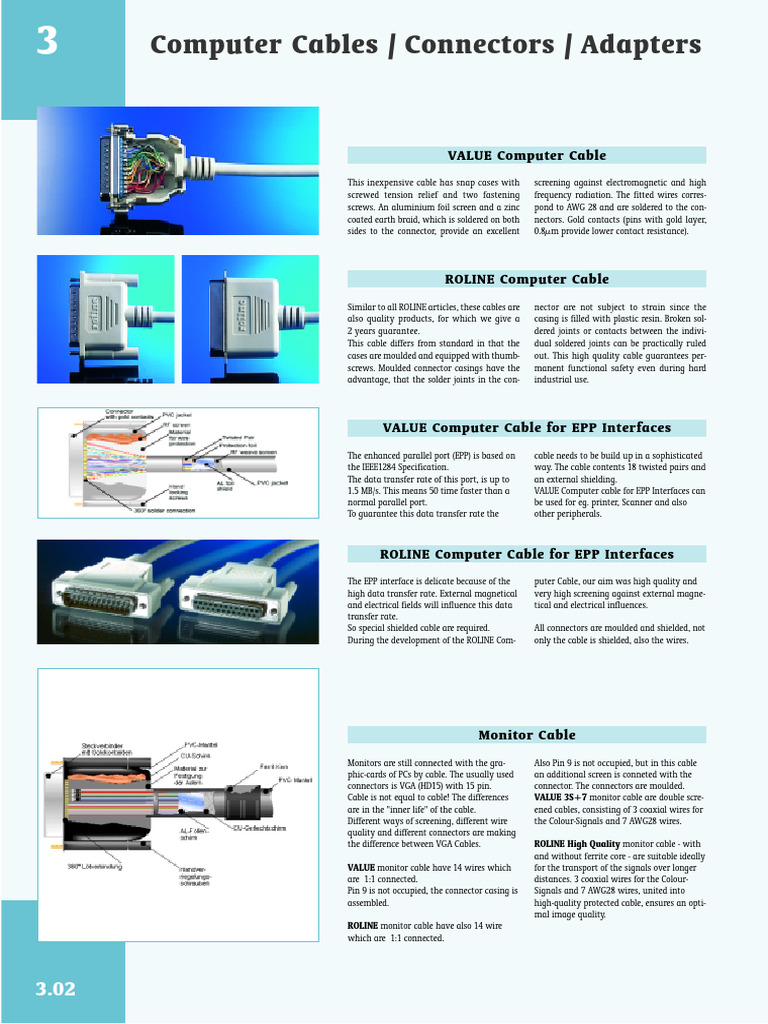 Computer Cables / Connectors / Adapters | PDF | Usb | Electronics