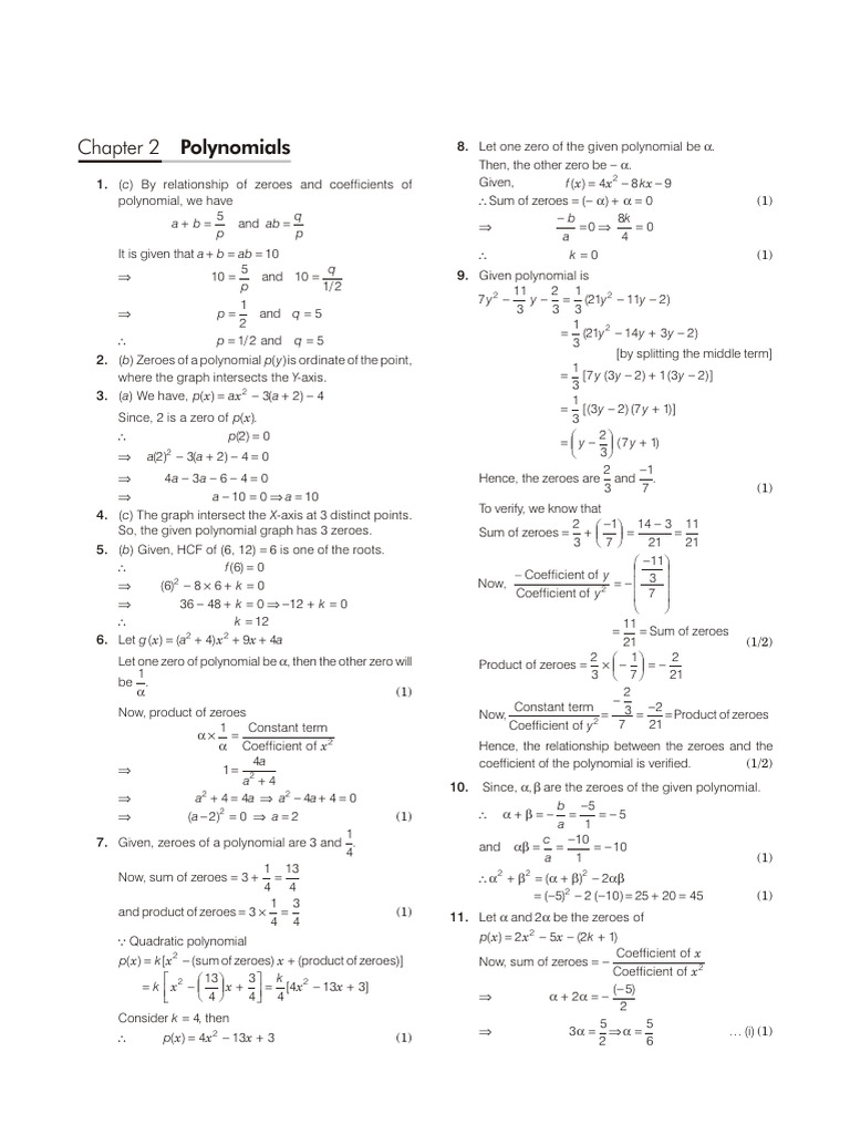 I Succeed Math 10th Basic Ch2 | PDF | Zero Of A Function | Polynomial
