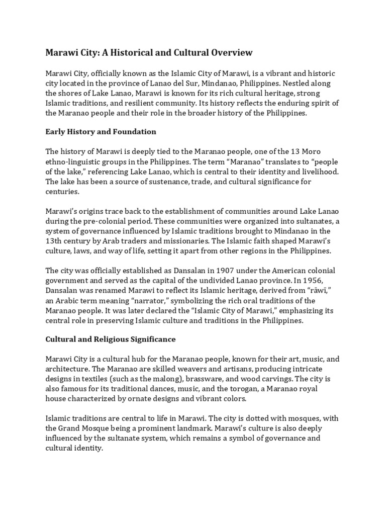 Marawi City: Culture and Resilience | PDF | Abrahamic Religions