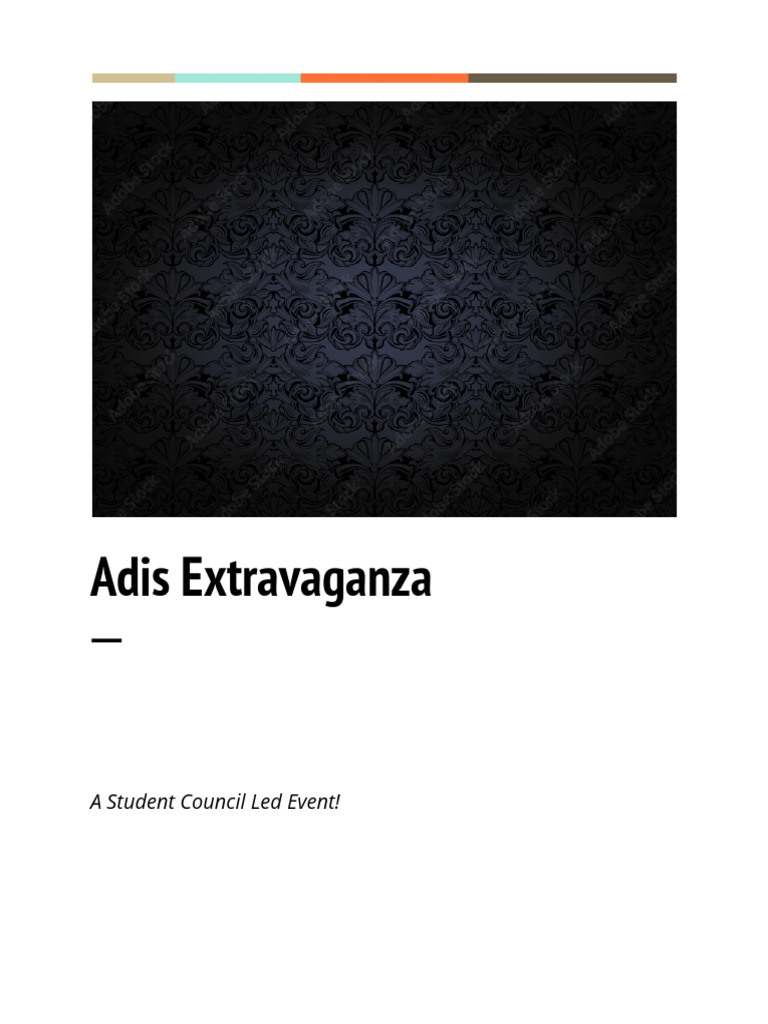 Draft Proposal for Adis Extravaganza | PDF