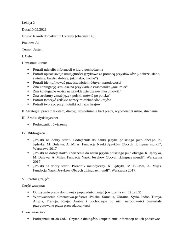 Lekcja 2 | PDF