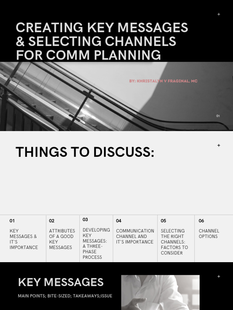Creating Key Messages & Selecting The Right Channel For Comm Plan | PDF ...