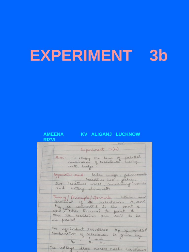 Experiment 3 B | PDF