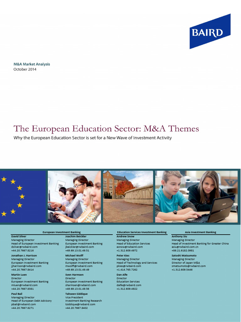 Baird European Education Report 21oc2014 | PDF | Valuation (Finance ...