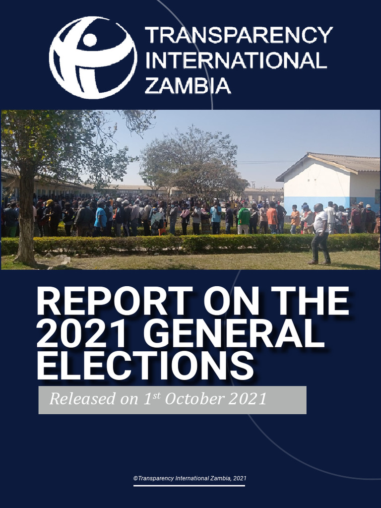 2021 Zambia General Elections Report | PDF | Elections | Political ...