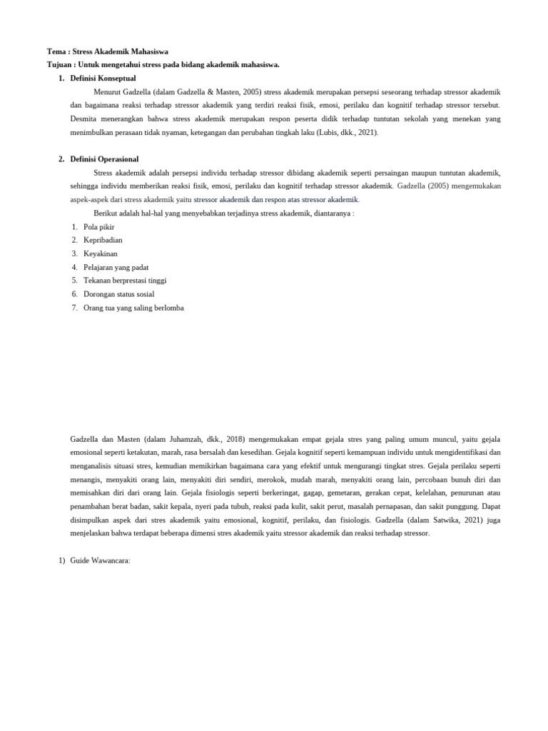 Mengatasi Stres Akademik Mahasiswa | PDF