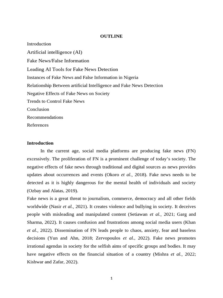 AI Tools for Detecting Fake News | PDF | Artificial Intelligence ...