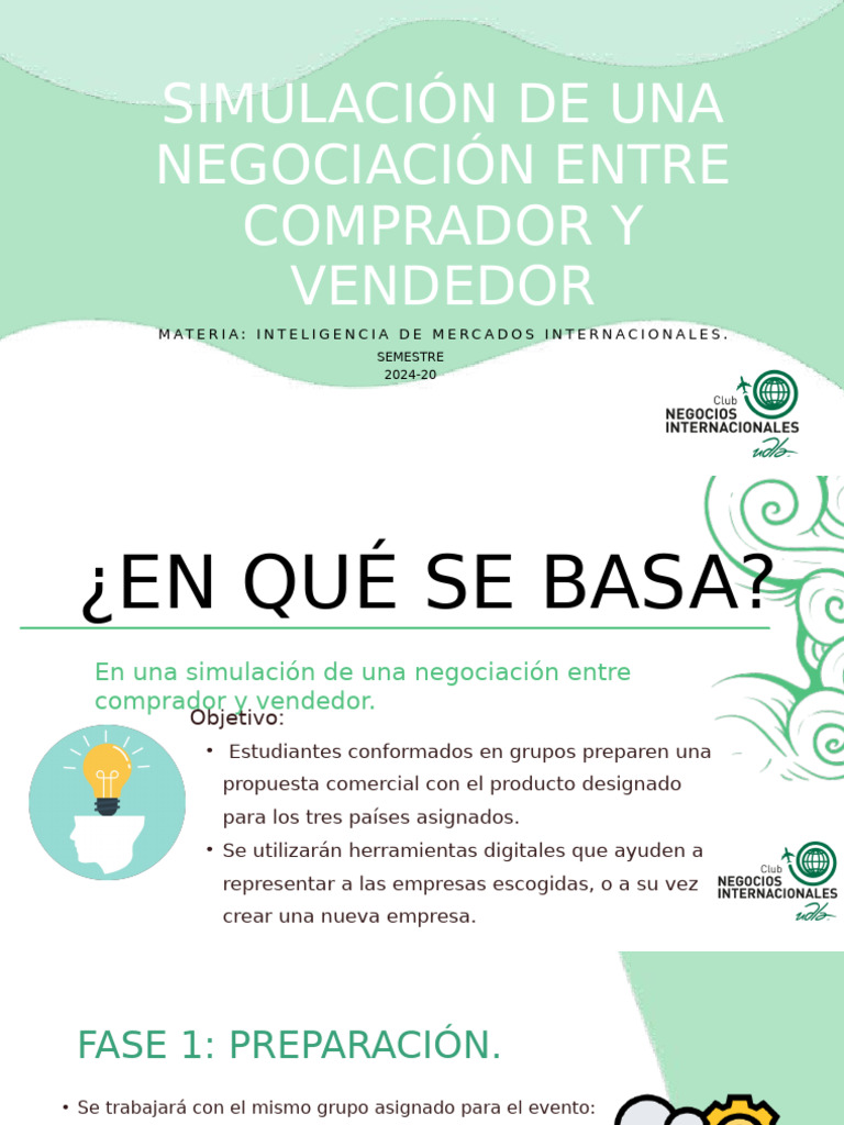 Simulación de Negociación Comercial 2024 | PDF