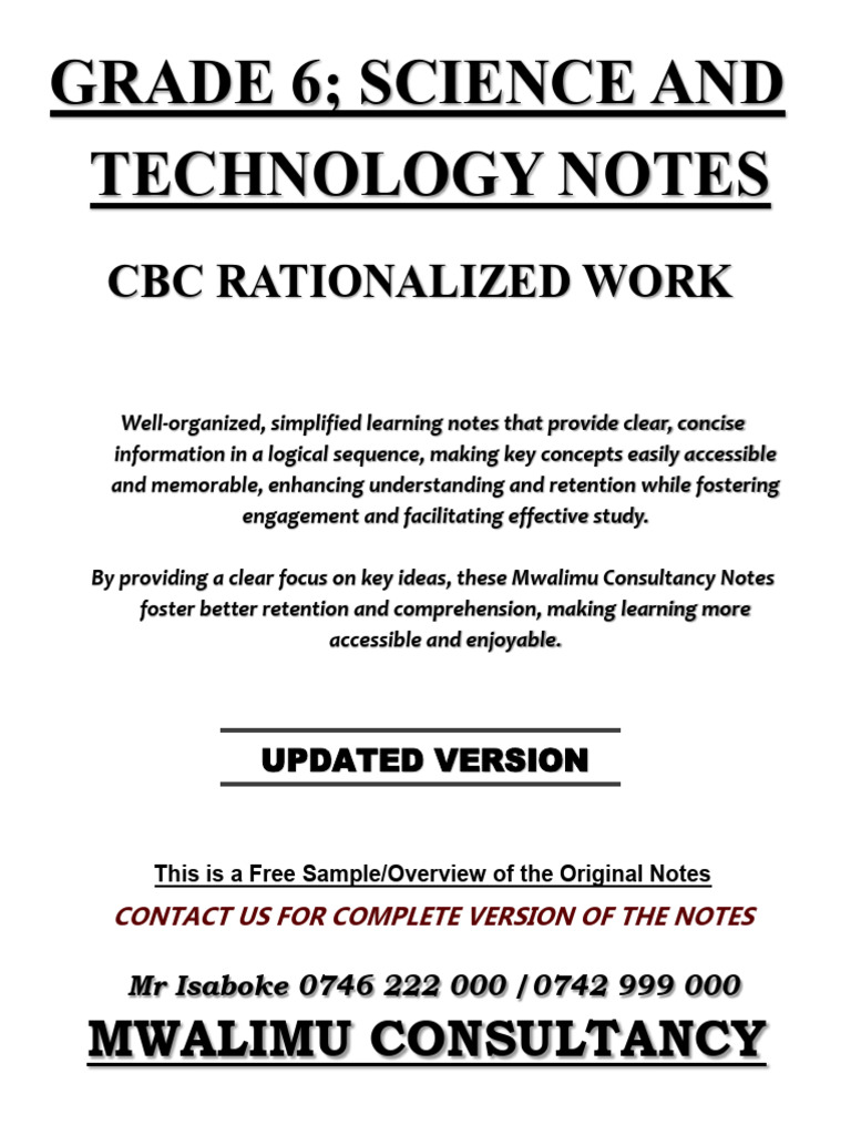 Grade 6 Science & Technology Notes SP | PDF | Artery | Heart