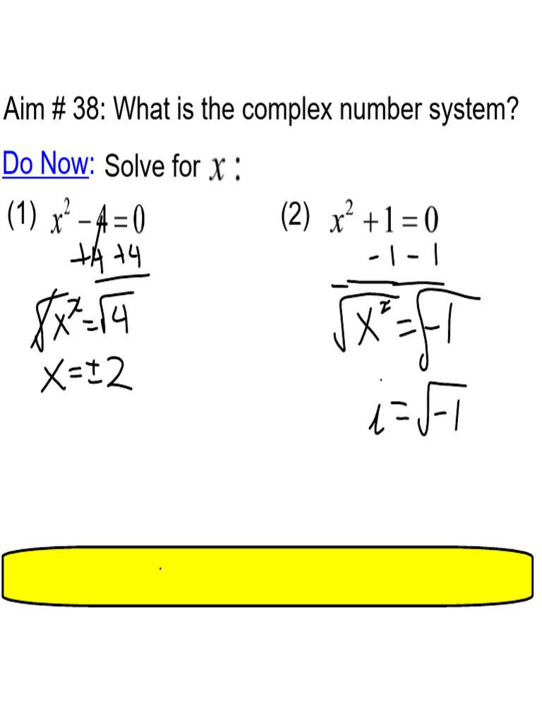 38-Alg2 Intro Complex #S pd10 | PDF