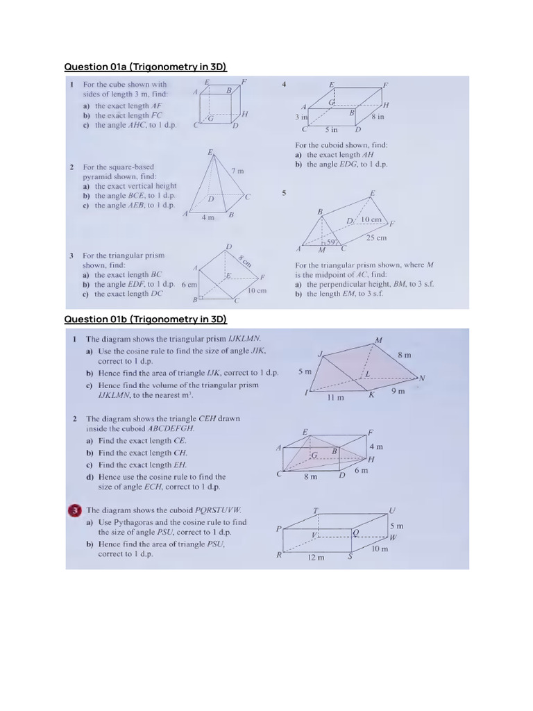 Trigonometry Homework 4 | PDF