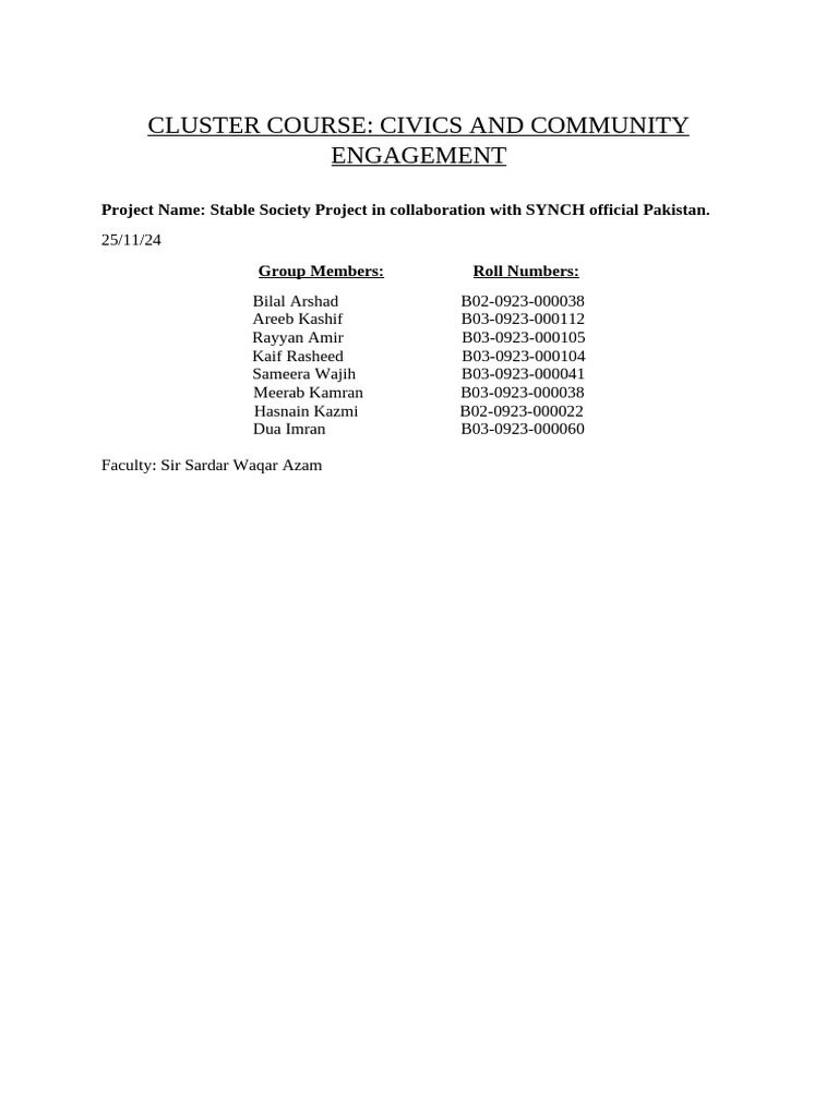 Outreach Group 8, Written Report | PDF | Civic Engagement | Non ...