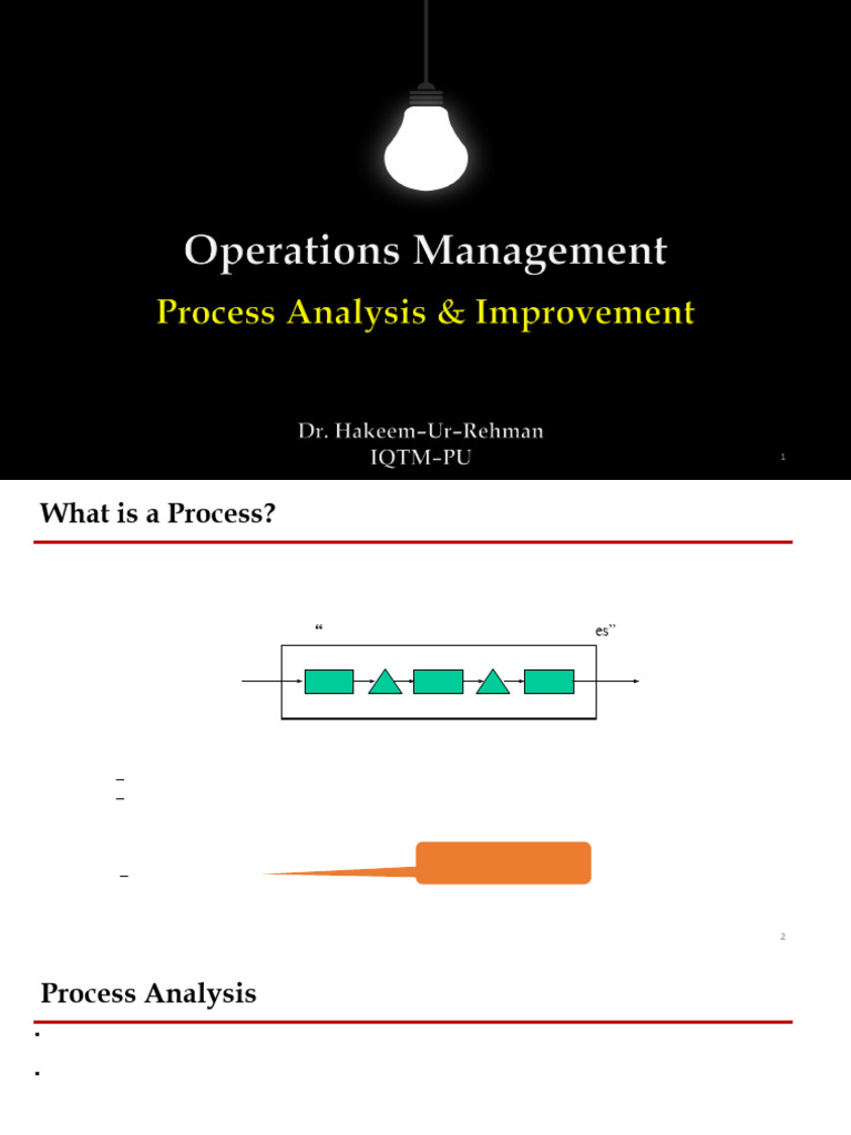 Process Analysis and Improvement Guide | PDF | Labour Economics | Screw