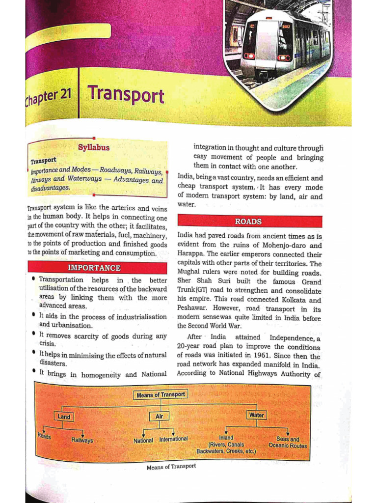 Total Geography Icse 10 - Transport | PDF