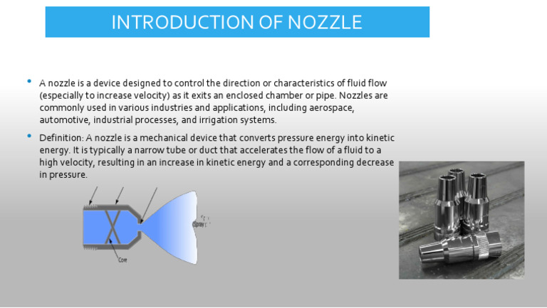 Understanding Nozzles: Function & Applications | PDF