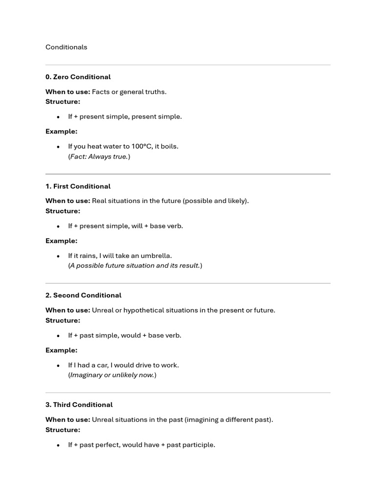 Conditionals | PDF