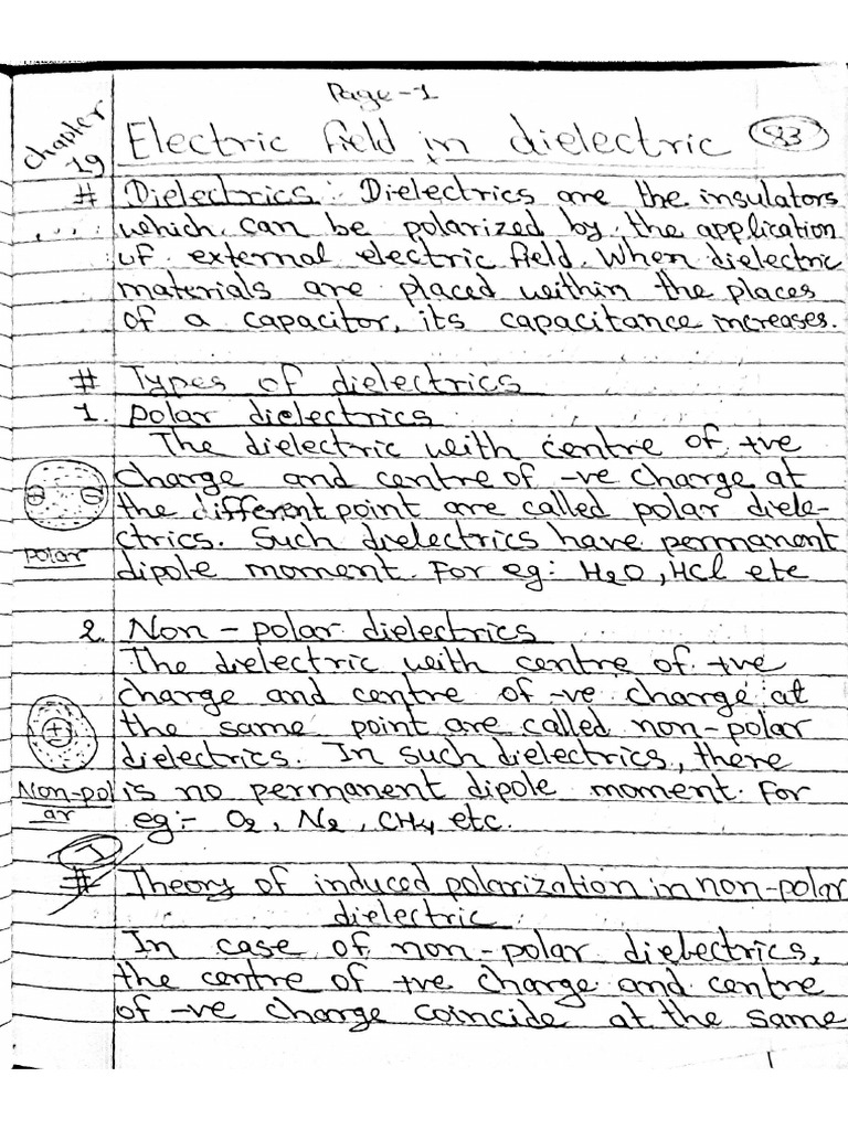 16 Electric Field in Dielectric | PDF
