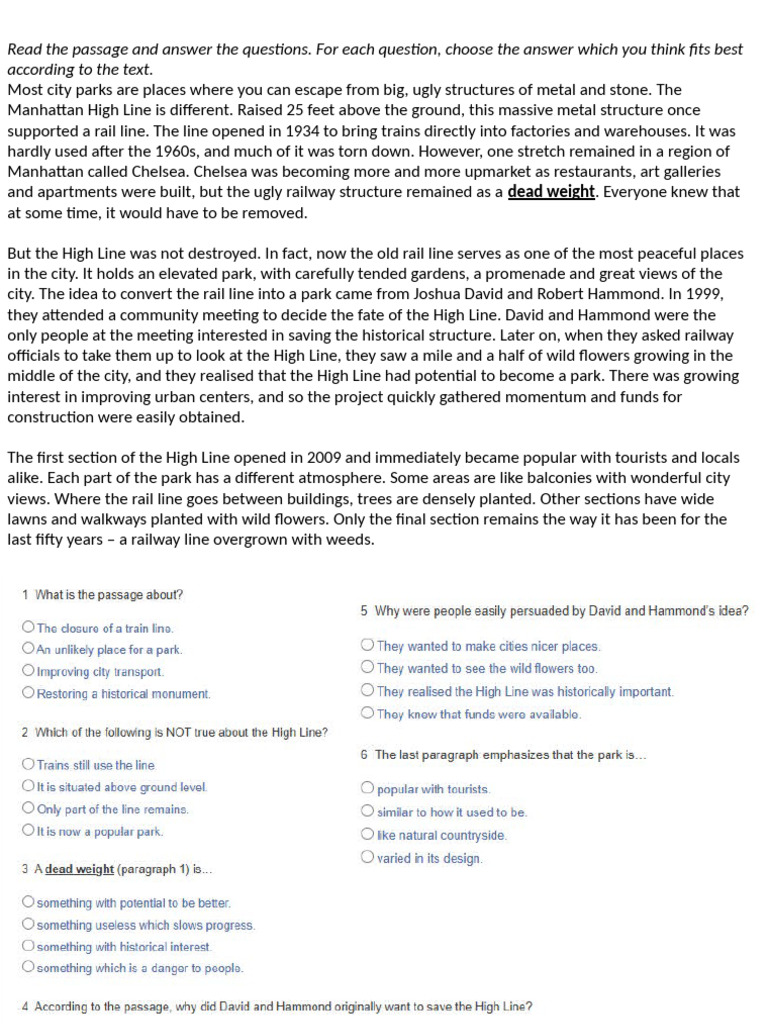 TOEFL Junior. Reading | PDF