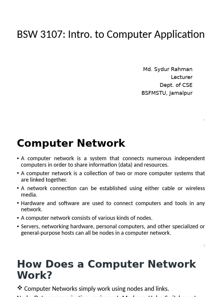 Understanding Computer Networks Basics | PDF | Network Topology | Computer Network