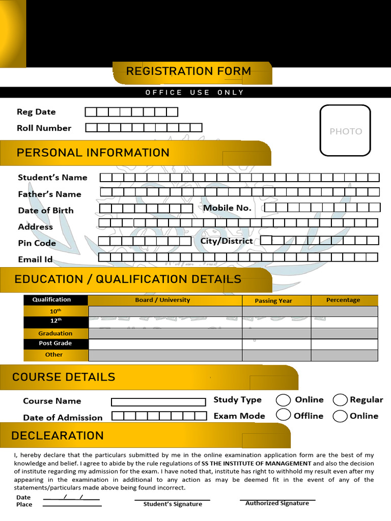 Admission Form | PDF