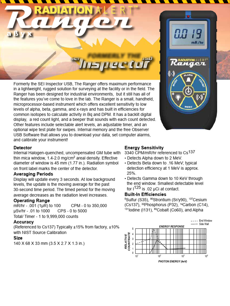 Ranger_datasheet | PDF | Radiation | Backlight