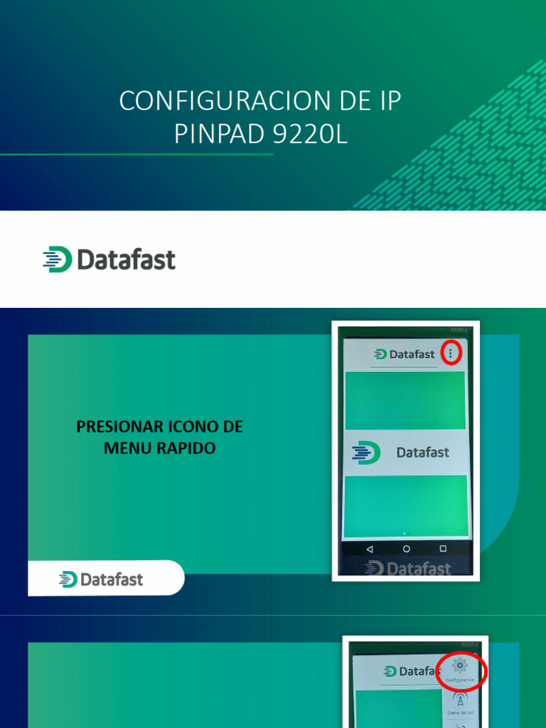 Configuración IP para Pinpad Datafast | PDF