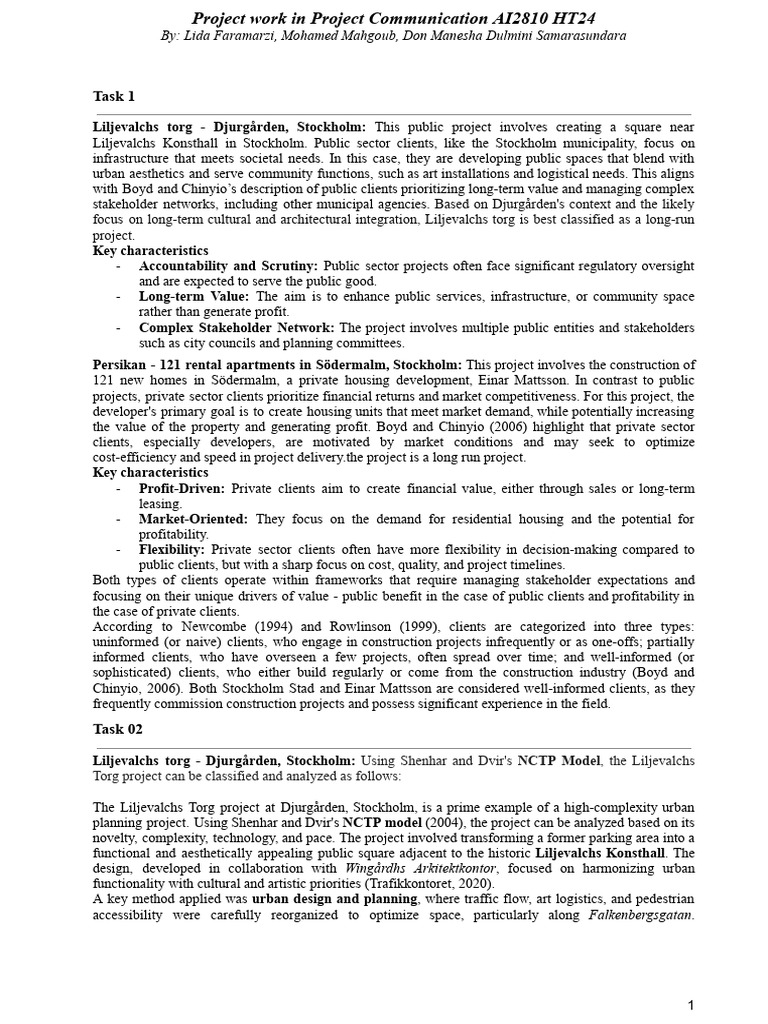 Revised Project Work - Project Communication | PDF | Zoning ...